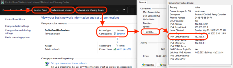 Tweaking4All.com - How to find the IP Address of your Default Gateway